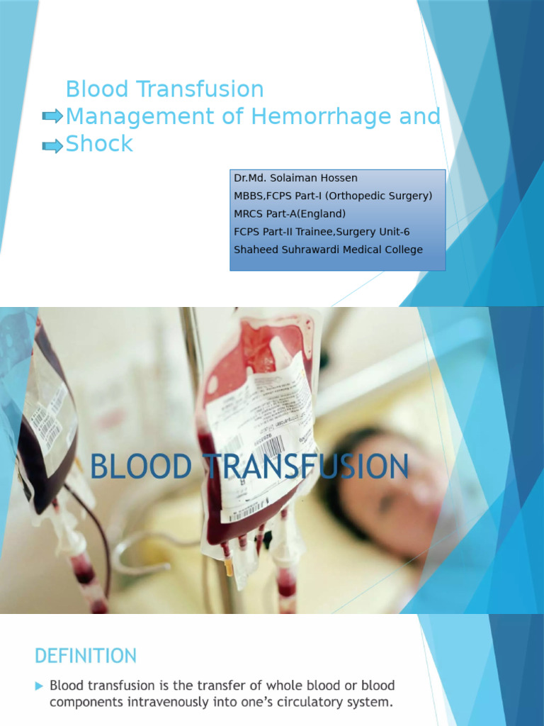 Blood Transfusion Presentation_113025 | PDF