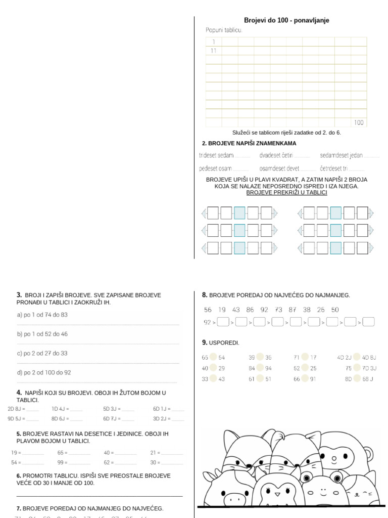 Brojevi Do 100 NL | PDF
