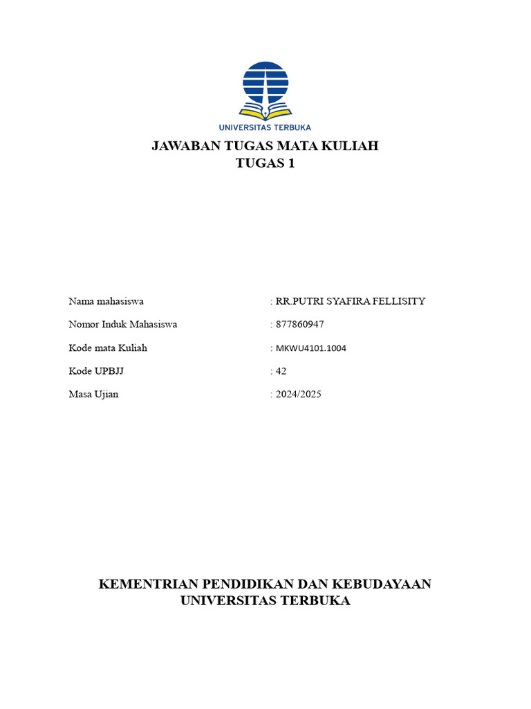 Tugas 1 Tuton Pai | PDF | Filsafat | Agama & Spiritualitas