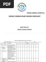 Hospital Chart Round Checklist | PDF | Science & Mathematics