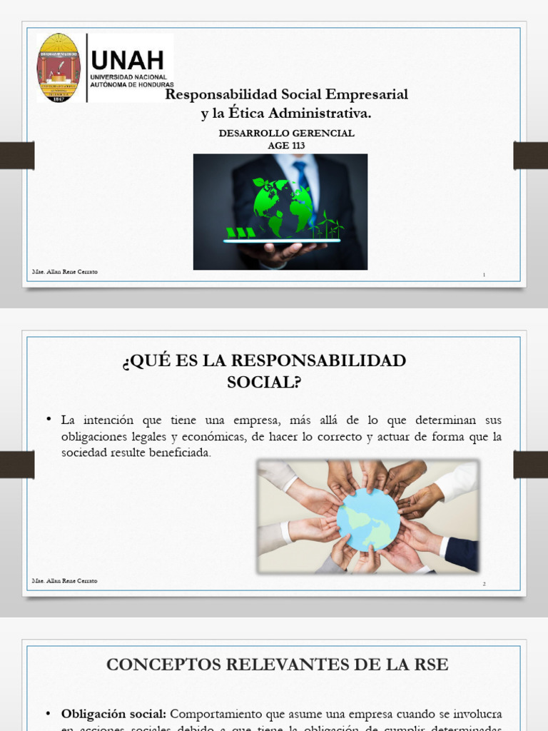 RSE y La Etica Administrativa AGE-113 DESARROLLO GERENCIAL | PDF ...
