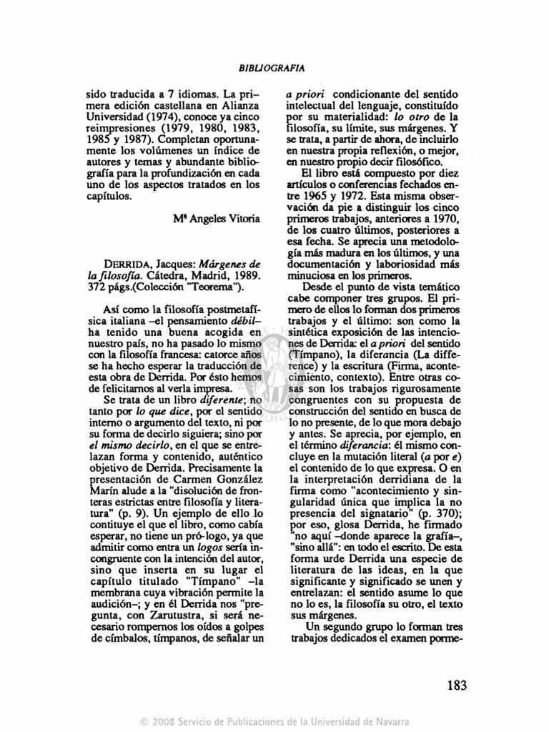 Análisis de "Márgenes de la filosofía" | PDF | Jacques Derrida ...