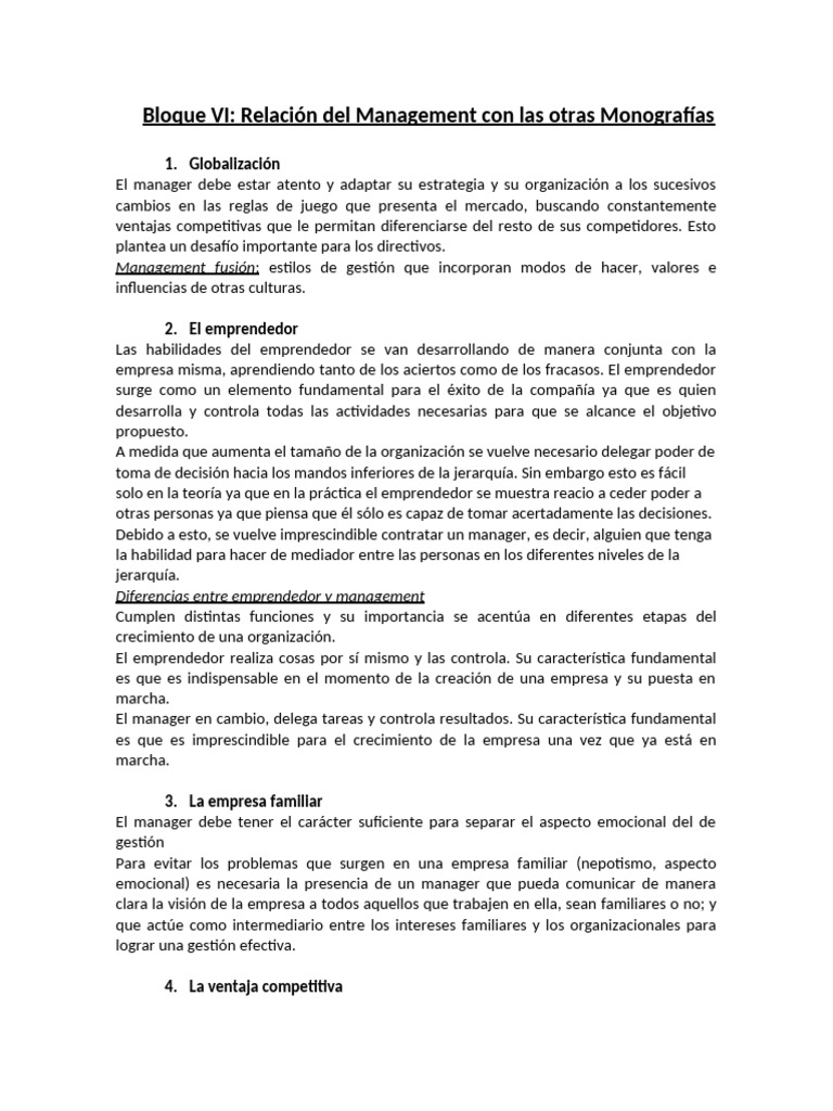 Resumen Bloque 6 y 7 | PDF | Business | Toma de decisiones