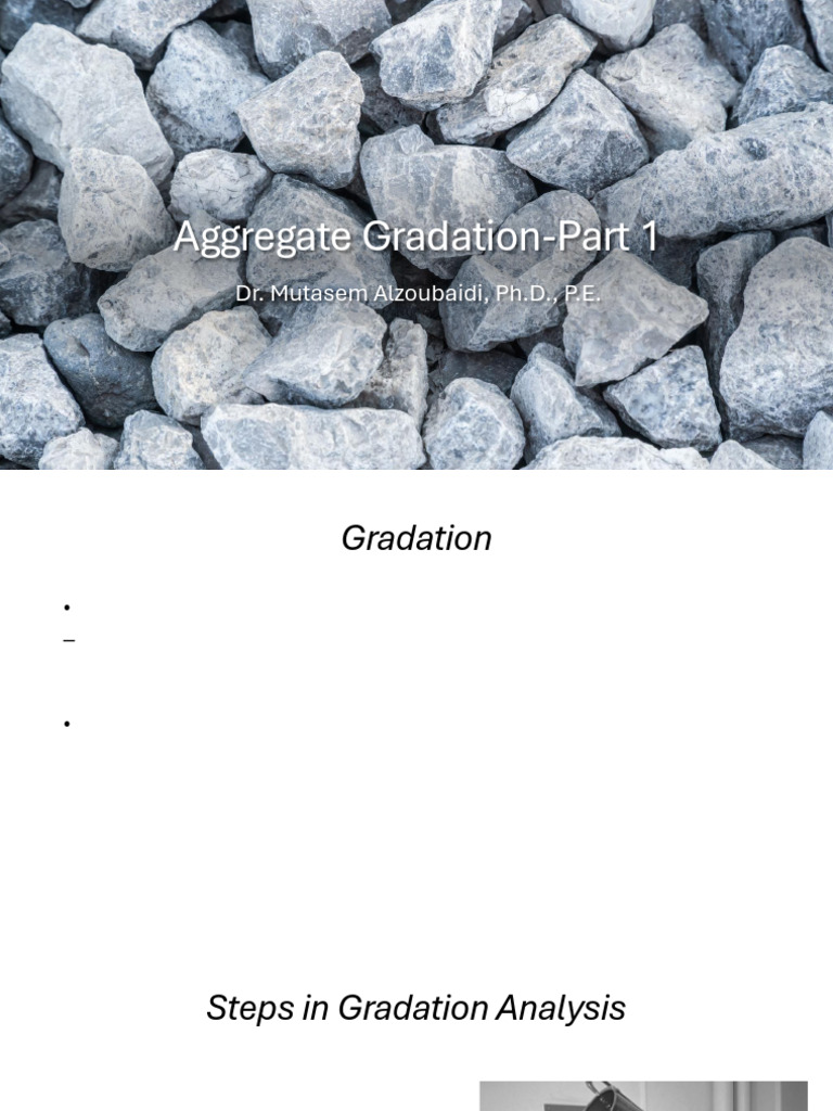 Aggregate Gradation Analysis Guide | PDF | Technology & Engineering