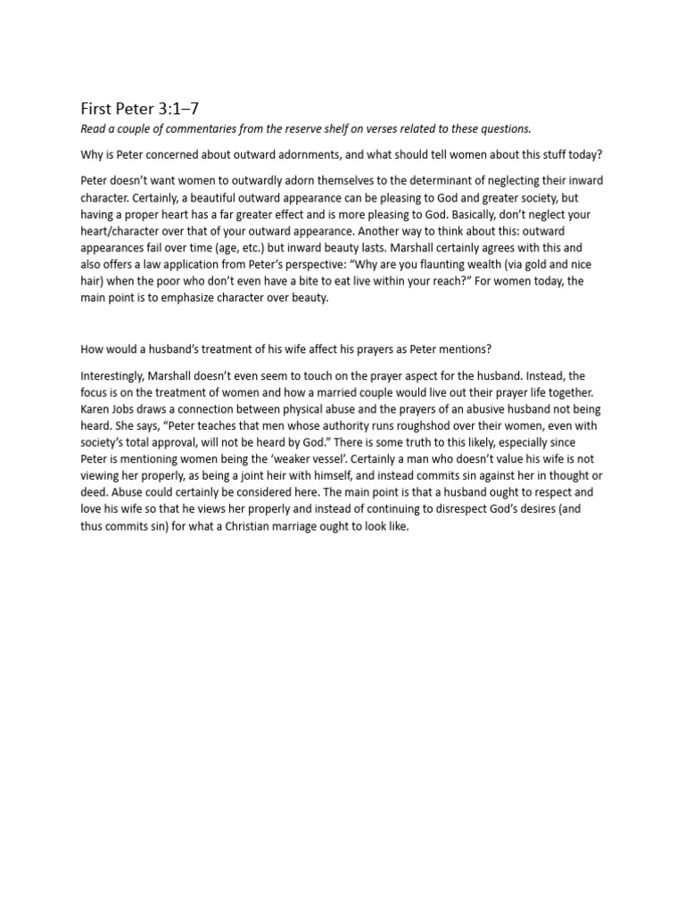 GP First Peter 3 - 1-7 | PDF | Religion & Spirituality