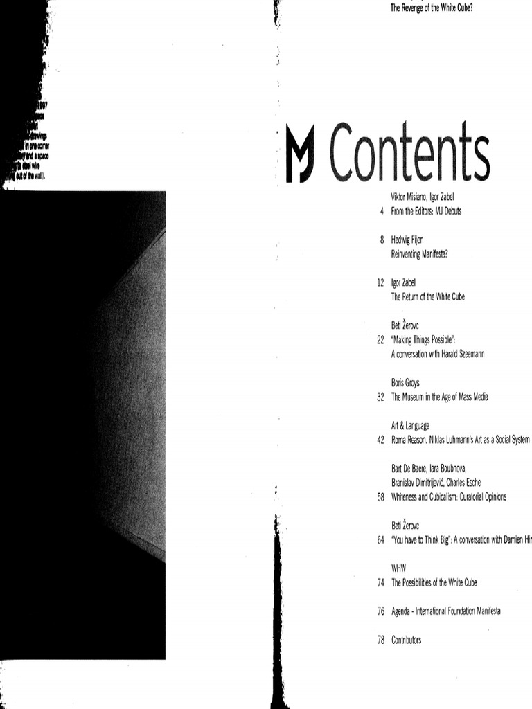 Zabel, Igor, Return of The White Cube 2003 | PDF