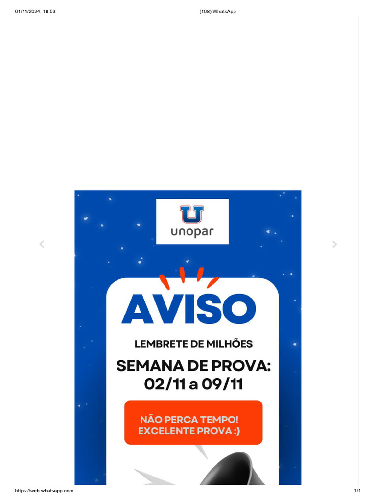 Card Semana de Prova | PDF