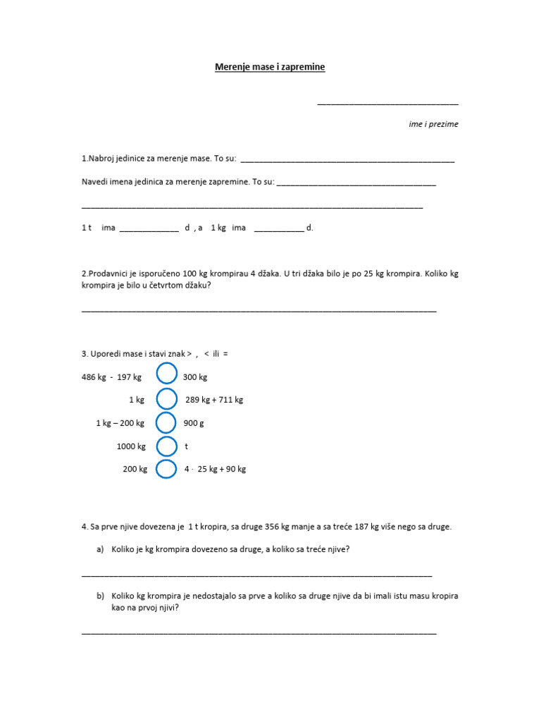 15 Merenje Mase Zapremine 2 - 240830 - 053625 | PDF