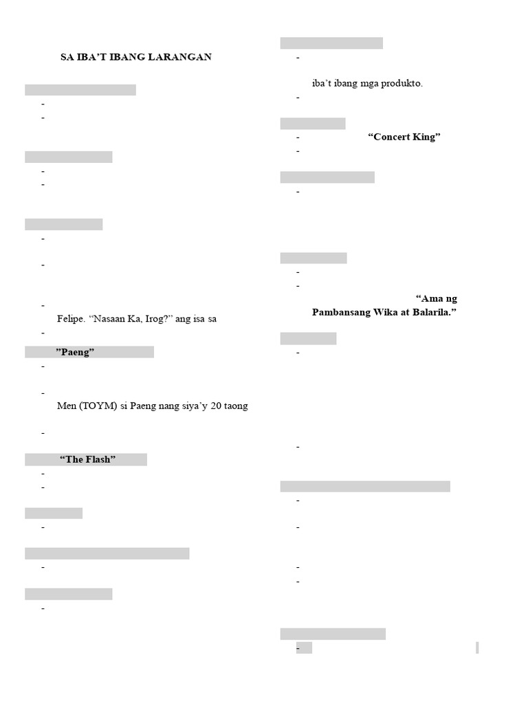 Filipino 2 Midterm | PDF