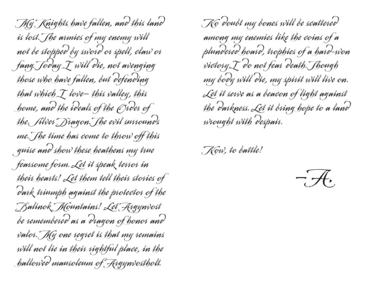 Argynvostholt PrinterFriendly | PDF