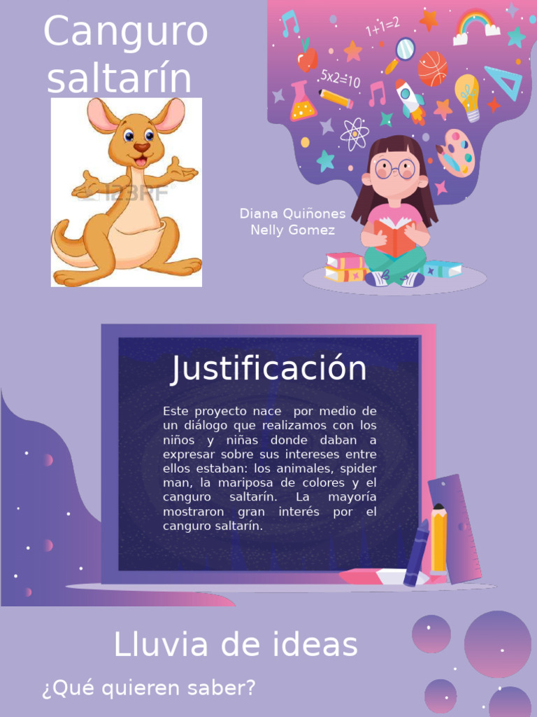 El Canguro Saltarín: Aprendizaje Infantil | PDF | Modificación de ...