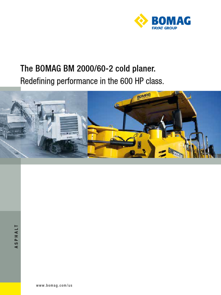 BOMAG BM2000 60 2 Cold Planer Brochure | PDF | Engines | Vehicles