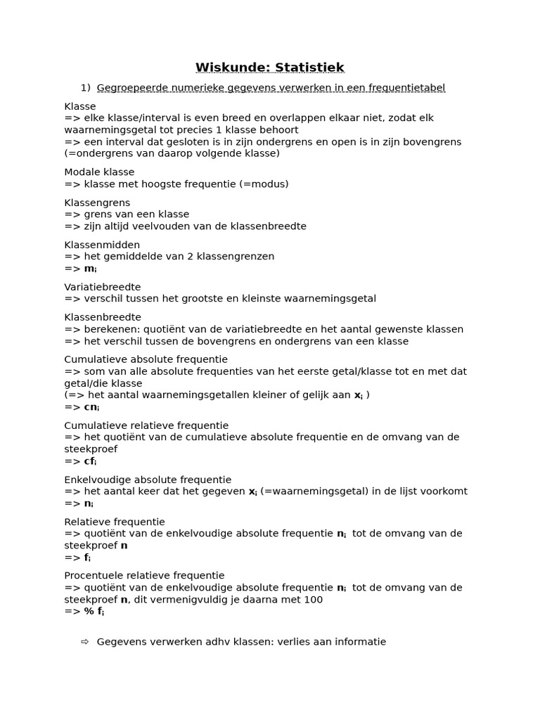 Statistiek AC | PDF
