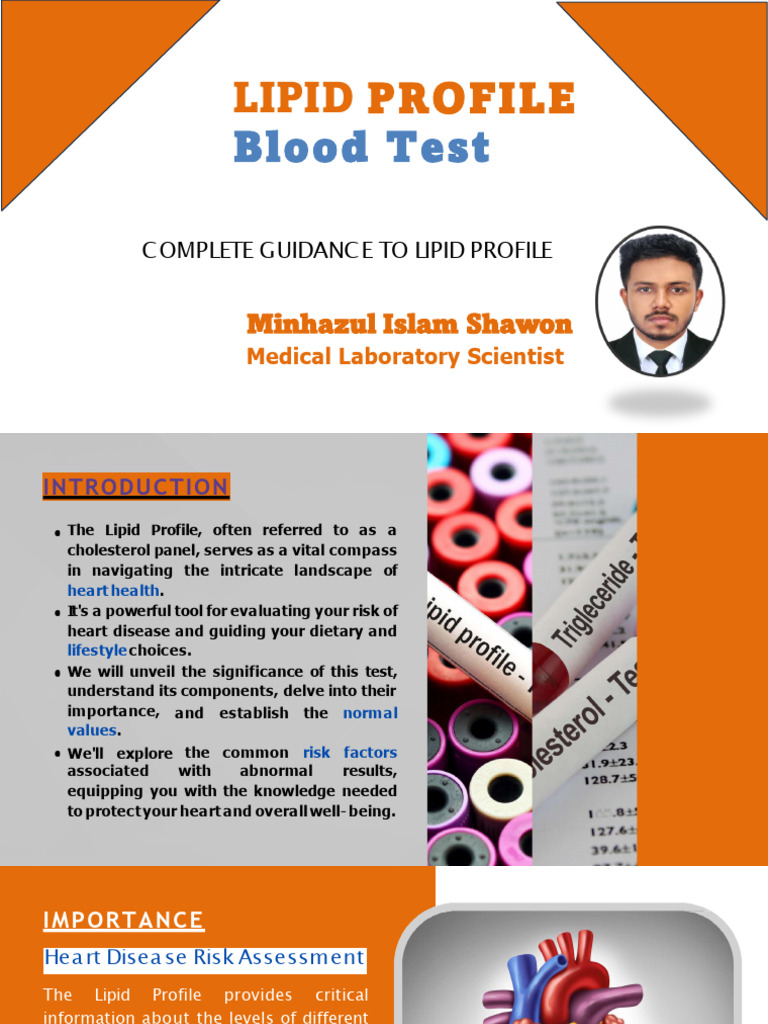 Lipid Profile Blood Test | PDF | Cholesterol | High Density Lipoprotein