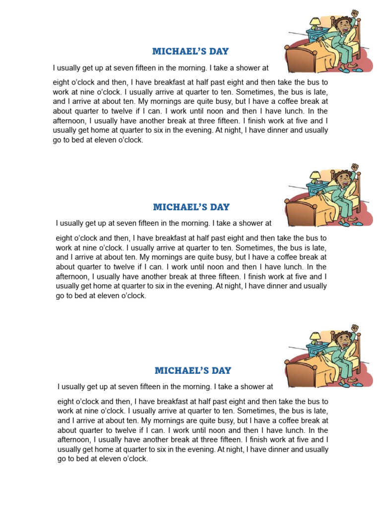Michael's Daily Routine | PDF | Religion & Spirituality | Poetry