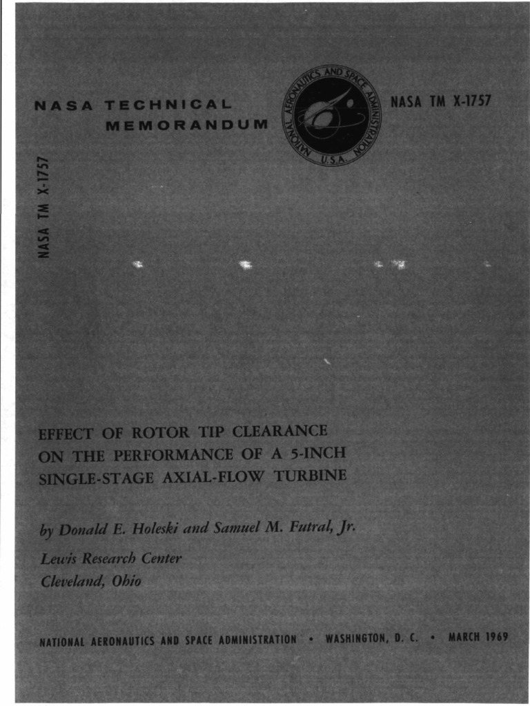Rotor Tip Clearance Effects on Turbine Performance | PDF | Turbine ...