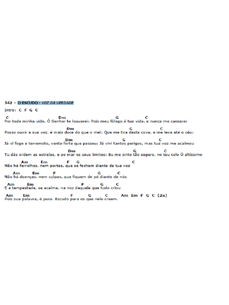 O Escudo - Cifra | PDF