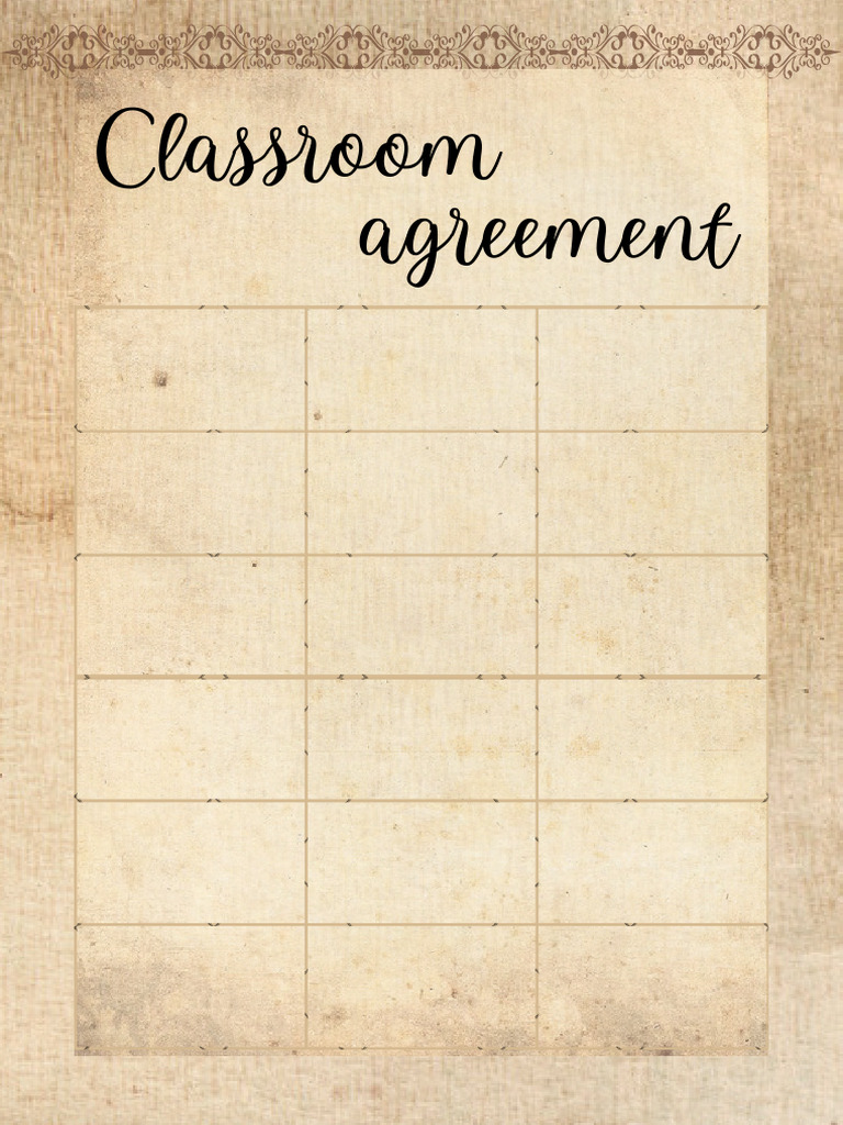 Classroom Agreement Sign | PDF
