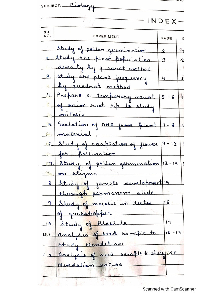 12th-Biology Practical Writing.-1 | PDF