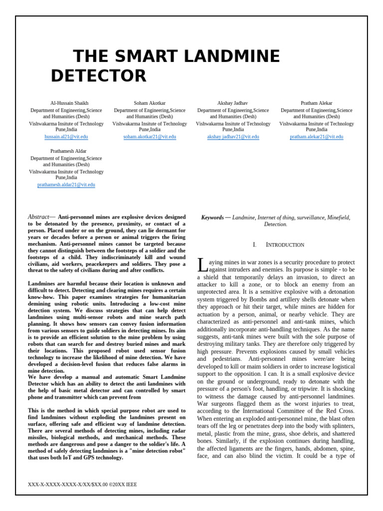 A7 - CP2 - Final Journal Paper | PDF | Inductor | Land Mine
