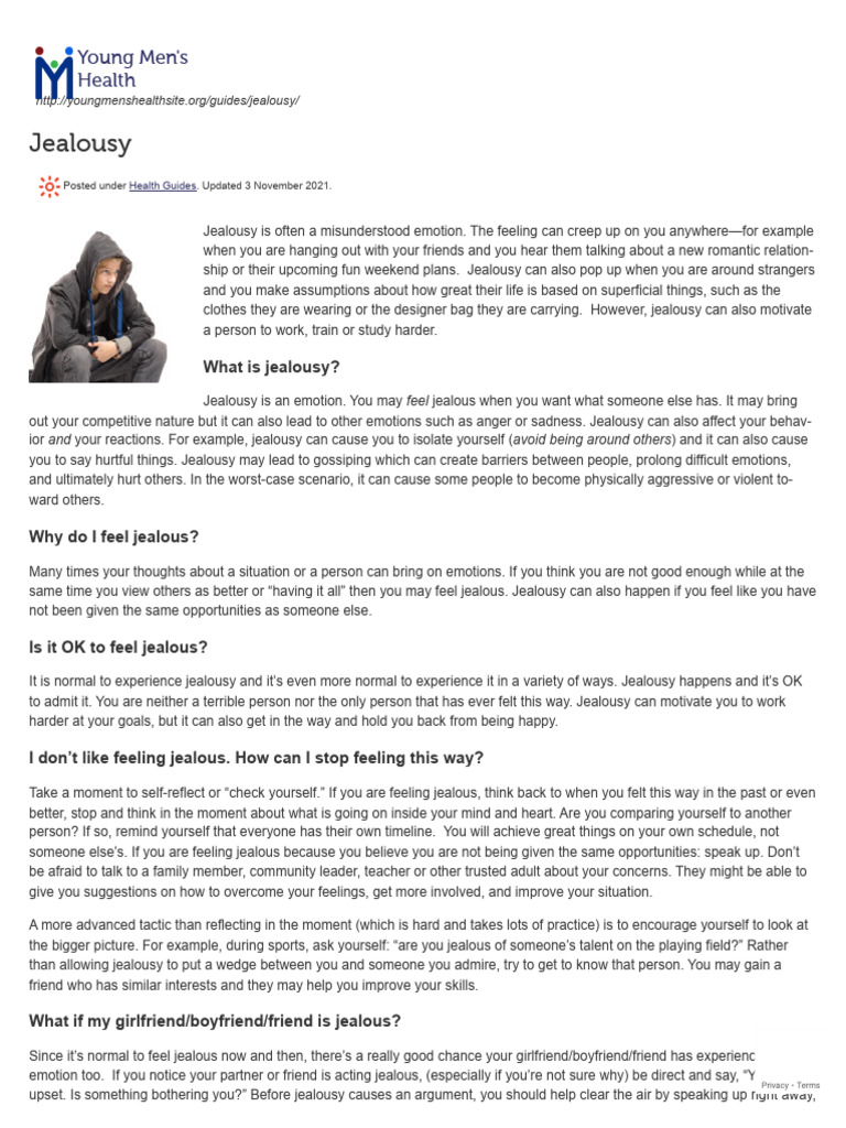 Understanding and Managing Jealousy | PDF | Jealousy | Emotions