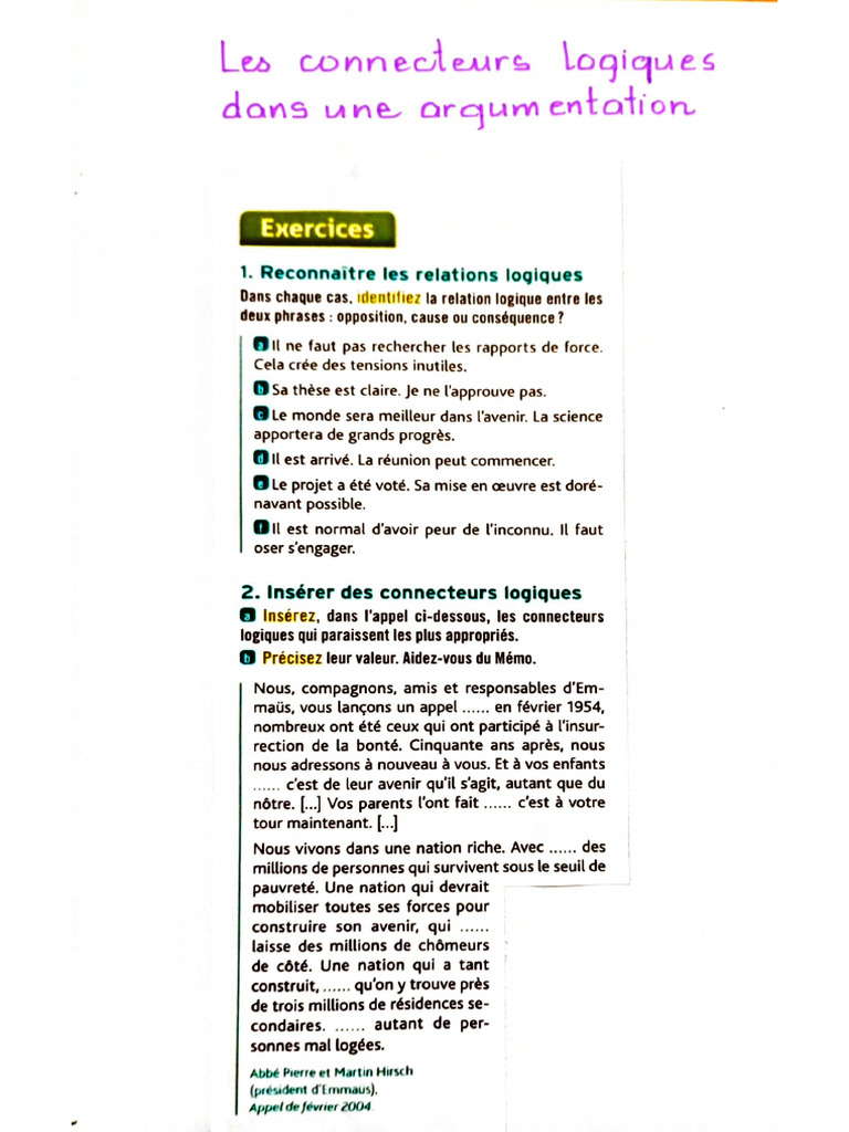 9-Les Connecteurs Logiques Exercices | PDF
