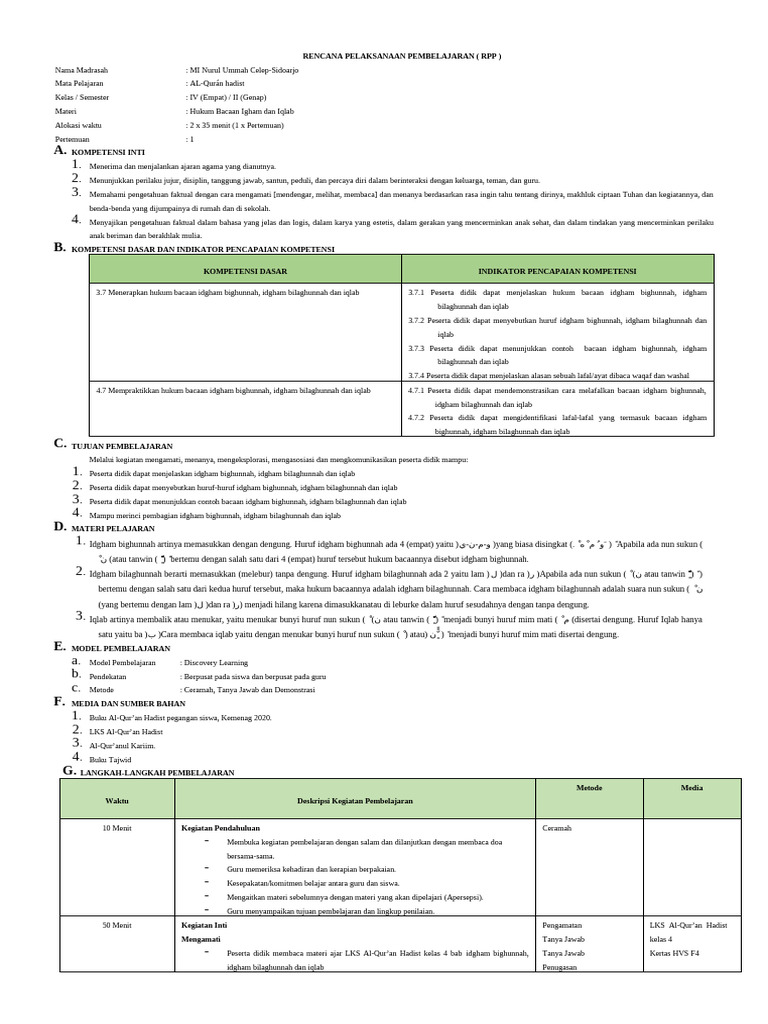 Hukum Bacaan Idgham Dan Iqlab | PDF