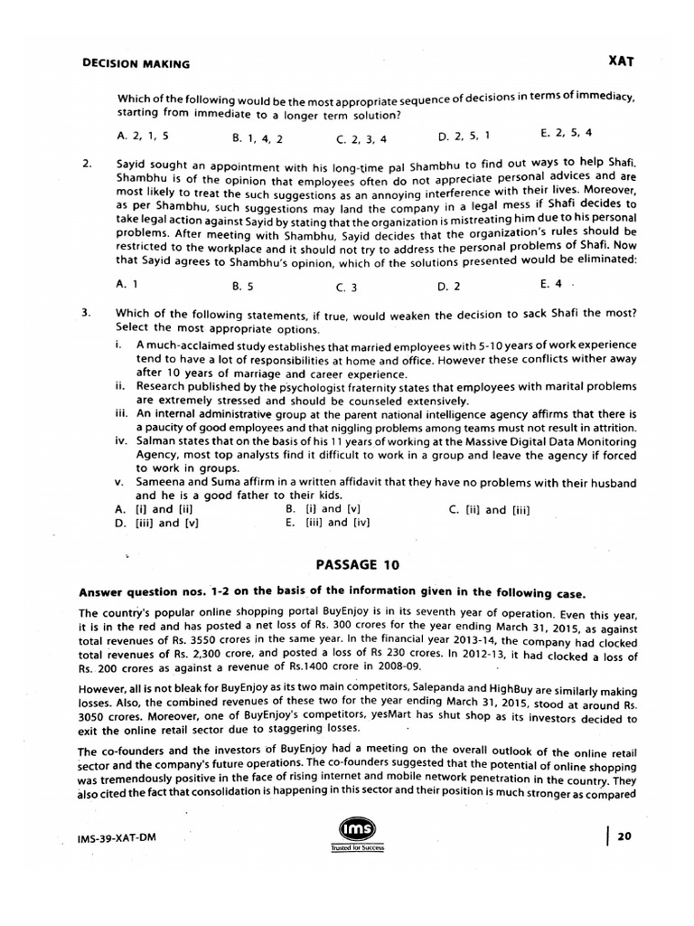 IMS 2 Decision Making | PDF