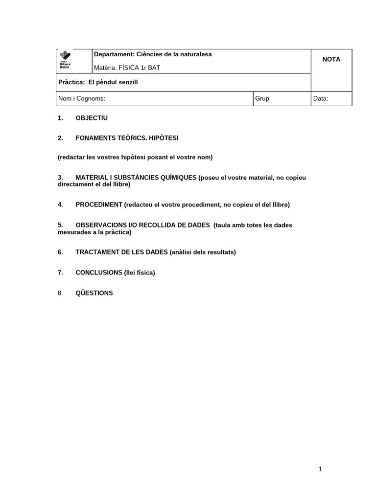 7654 20230929 Exercici Practica Pendul 1 | PDF