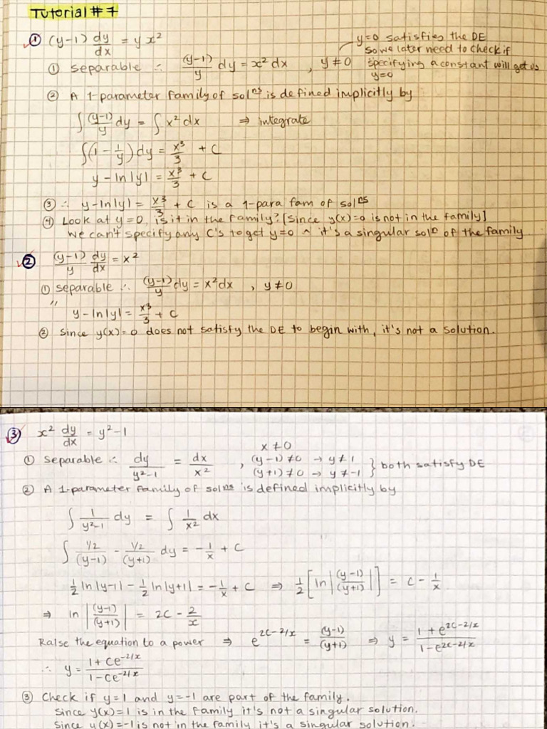 Tutorials 7-12 Solutions | PDF
