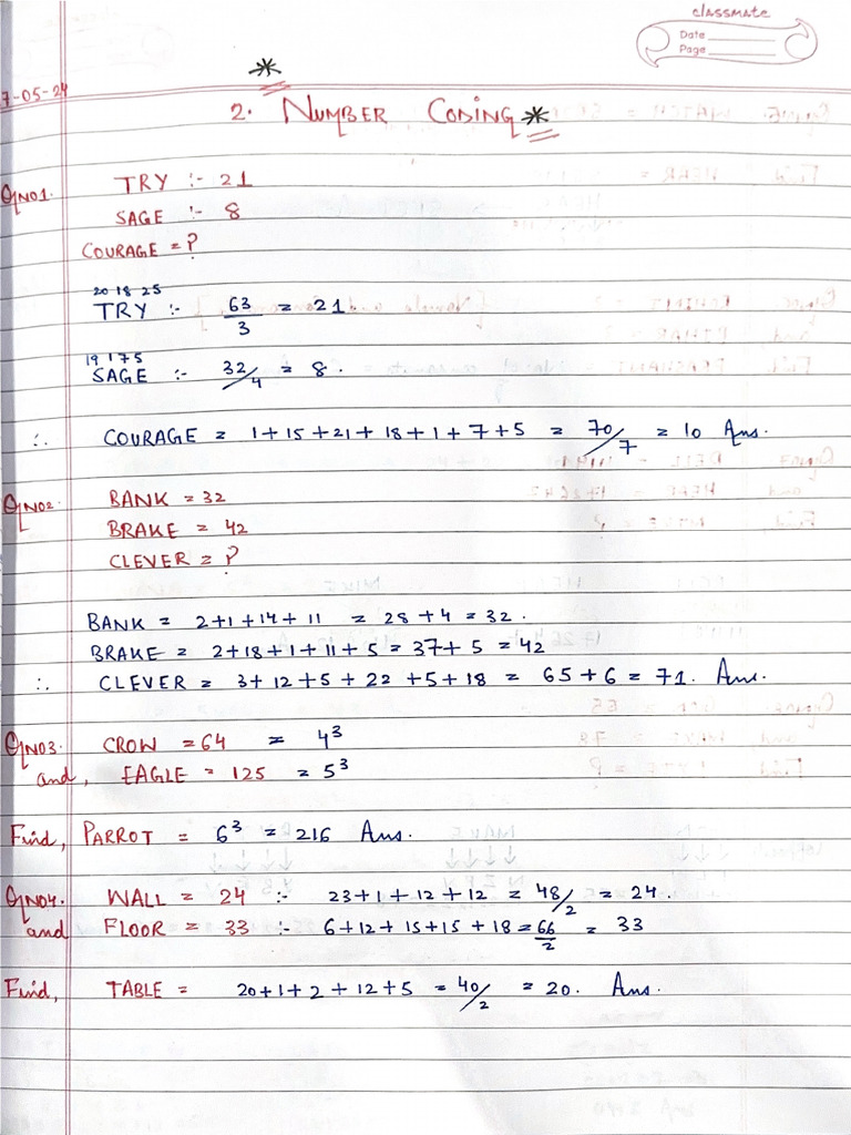 Number Coding Onwards | PDF