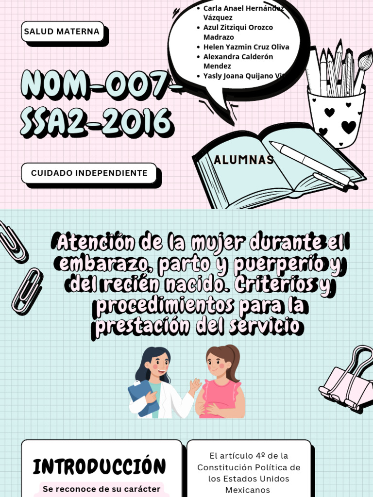 Nom 007 | PDF | El embarazo | Parto