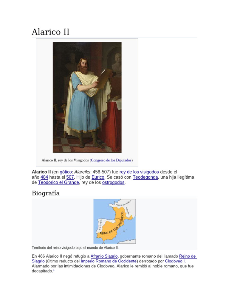 Alarico II | PDF | Antigüedad tardía