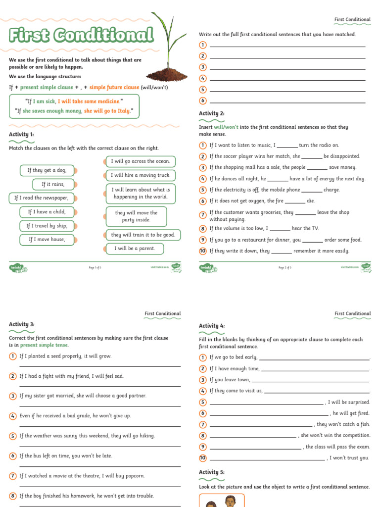 First-Conditional-Activity 6 7 8 | PDF