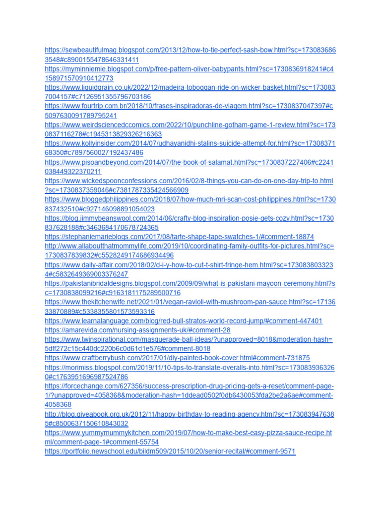 5 NOV Commenting Backlinks | PDF