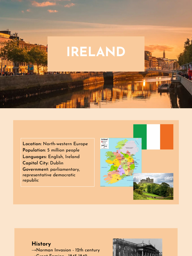 Overview of Ireland: History and Celebrities | PDF