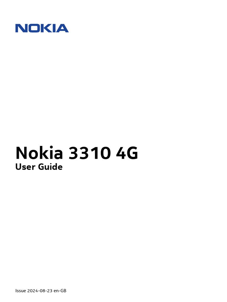 User Guide Nokia 3310 4g User Guide | PDF | Battery Charger | Headphones