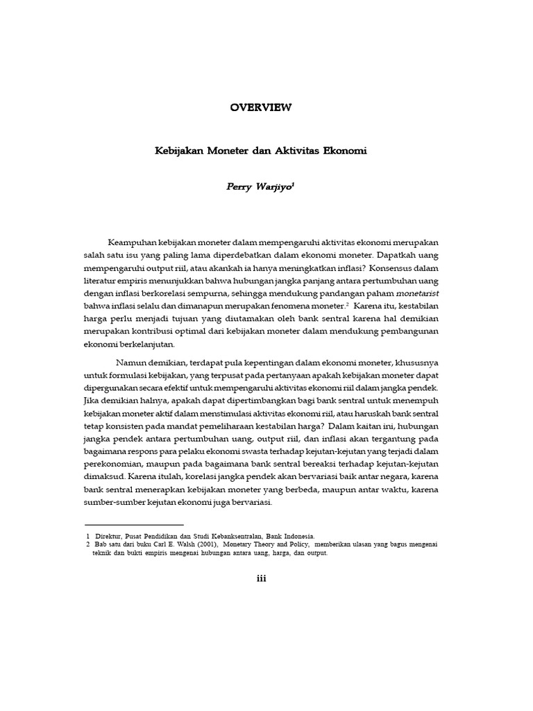Overview Ekonomi Moneter | PDF