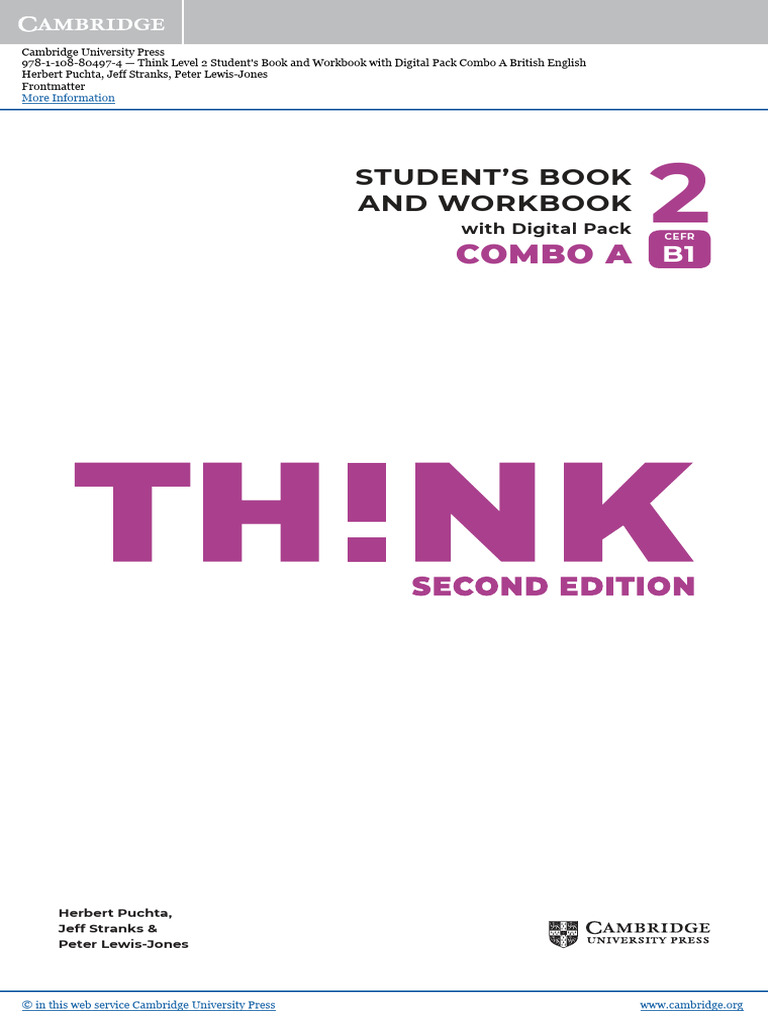 Think Level 2 B1 Student's Combo Pack | PDF | Adjective | English Language