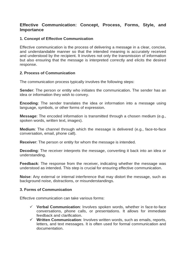Concept of Communication | PDF | Communication | Nonverbal Communication