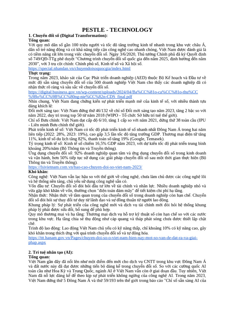 PESTLE - Nhân | PDF