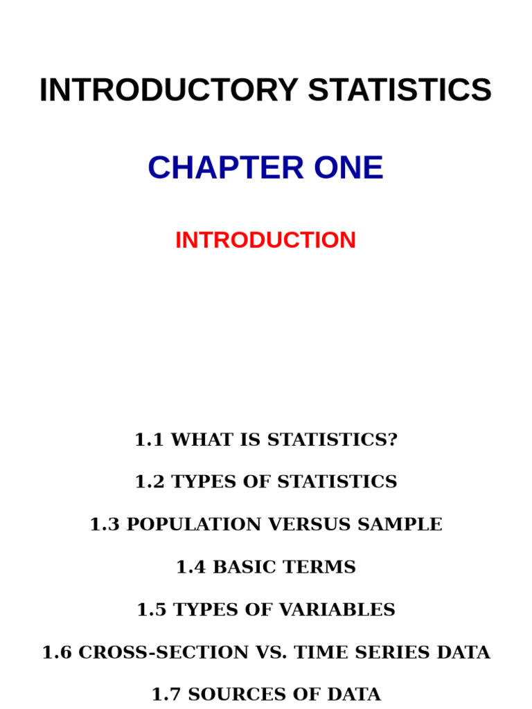 1&2 MBA Intro Stat Ch1&2 | PDF | Statistics | Sampling (Statistics)