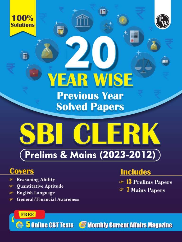 20 SBI Clerk Prelims & Mains Previous Year Solved Papers | PDF ...