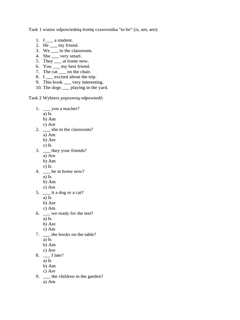 To Be Questions | PDF | Teaching Methods & Materials | Wellness