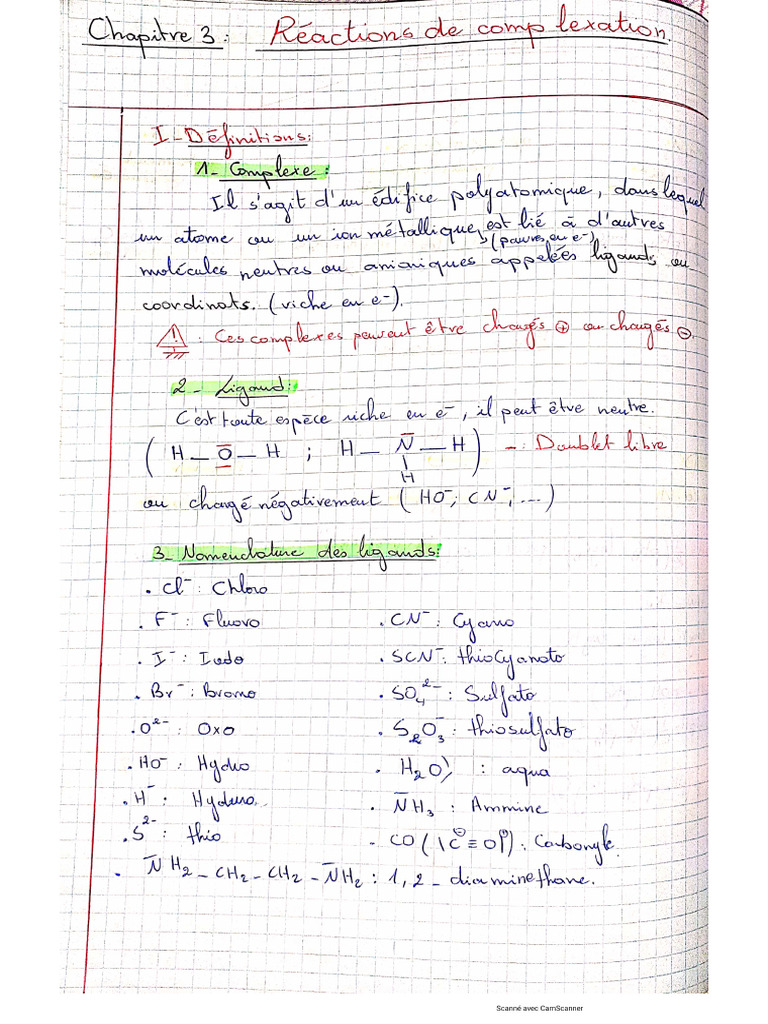 Reactions de Complexation | PDF