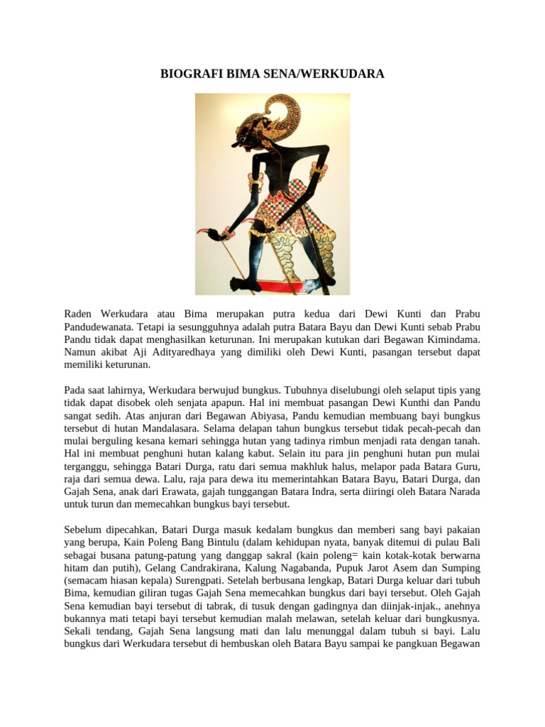 Biografi Bima Sena | PDF