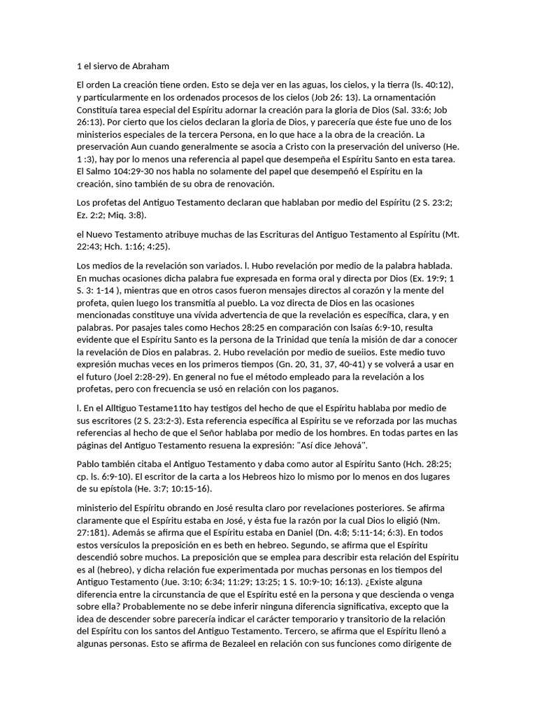 1 El Siervo de Abraham | PDF | espíritu Santo | Viejo Testamento