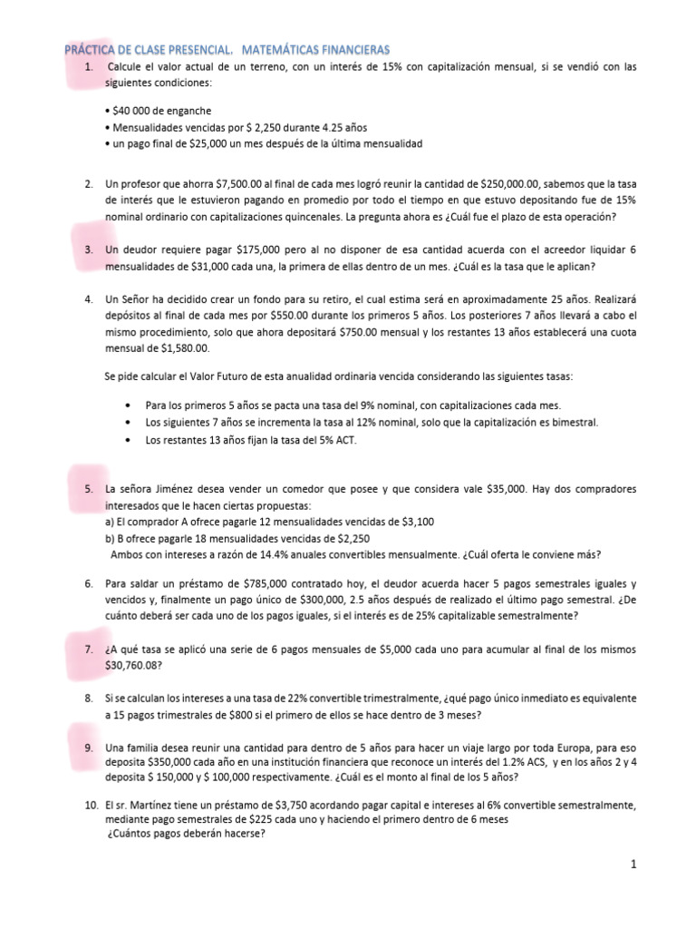 Pract 2 Presencial Av 1 | PDF | Interés | Dinero