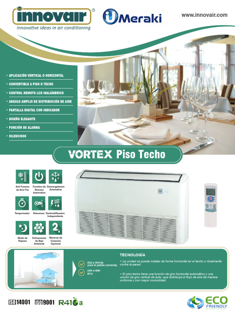Innovair Vortex Piso Techo 5Tr 3PH | PDF | Bienes manufacturados