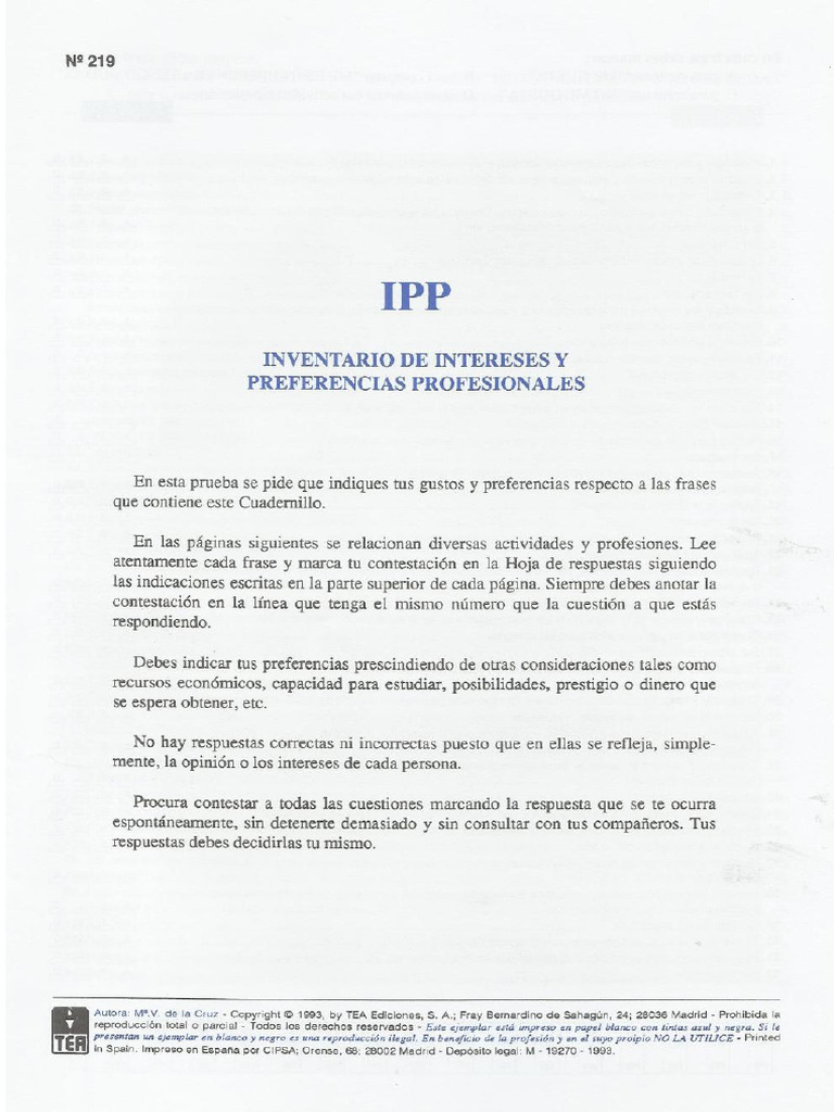 Cuadernillo IPP | PDF